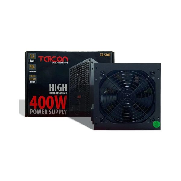 Fonte Real Atx 400w 24pinos 3 Sata 2 Ide 1 Pci-e - Taicon